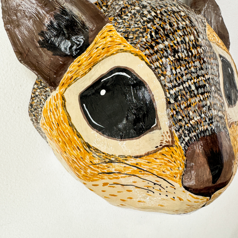 Nibbles - Squirrel Paper Mache Wall Sculpture - Paper Mache - Familiar ...