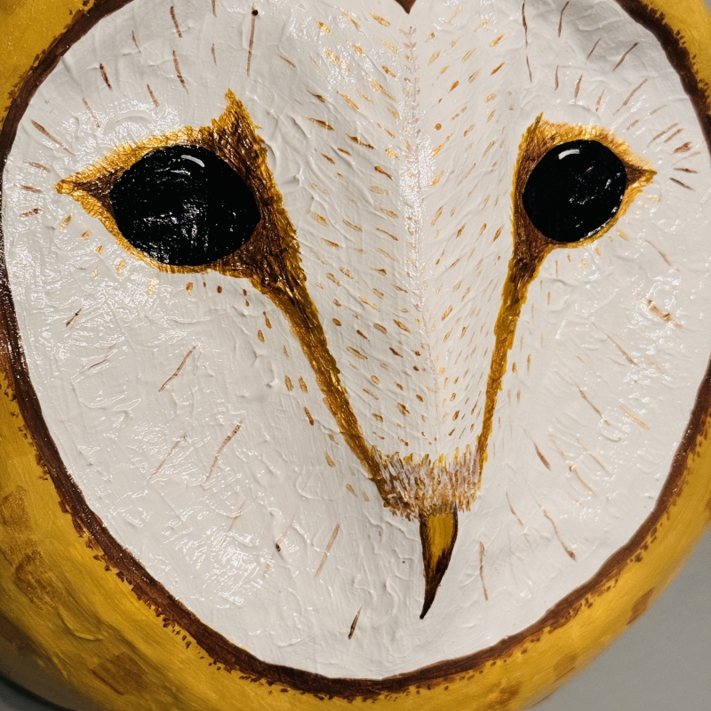 Georgia - Barn Owl Paper Mache Wall Sculpture - Paper Mache - Familiar ...